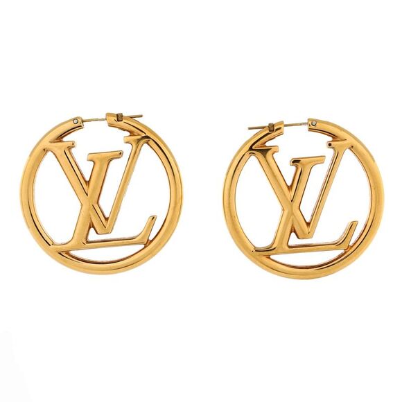 Louis Vuitton | Jewelry | Louis Vuitton Louise Hoop Earrings Metal Gm ...